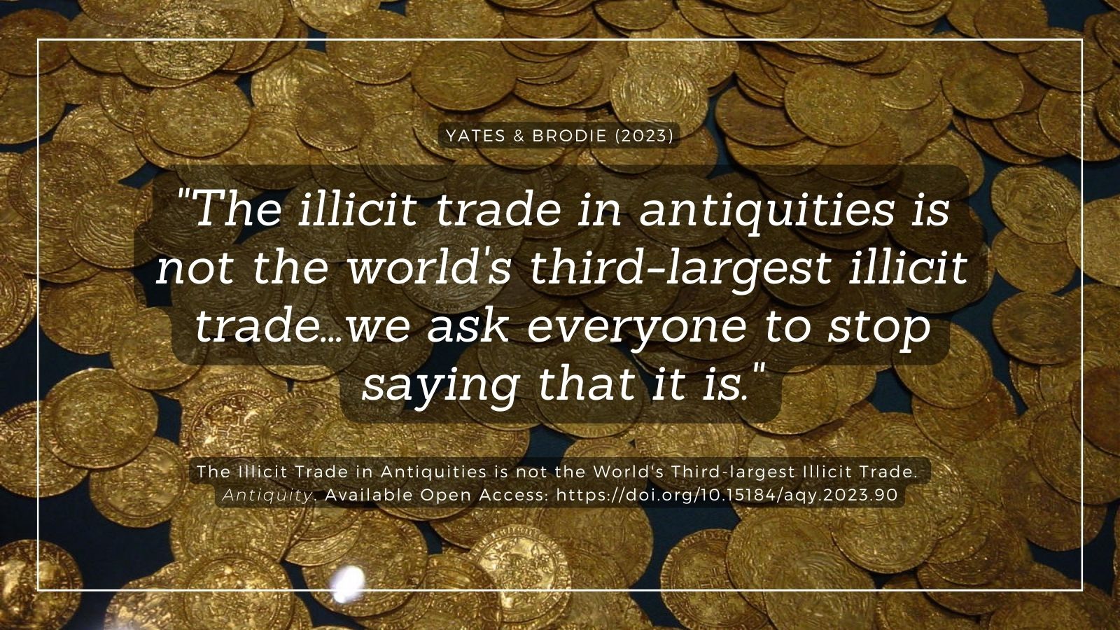 The illicit trade in antiquities is NOT the world’s third-largest ...